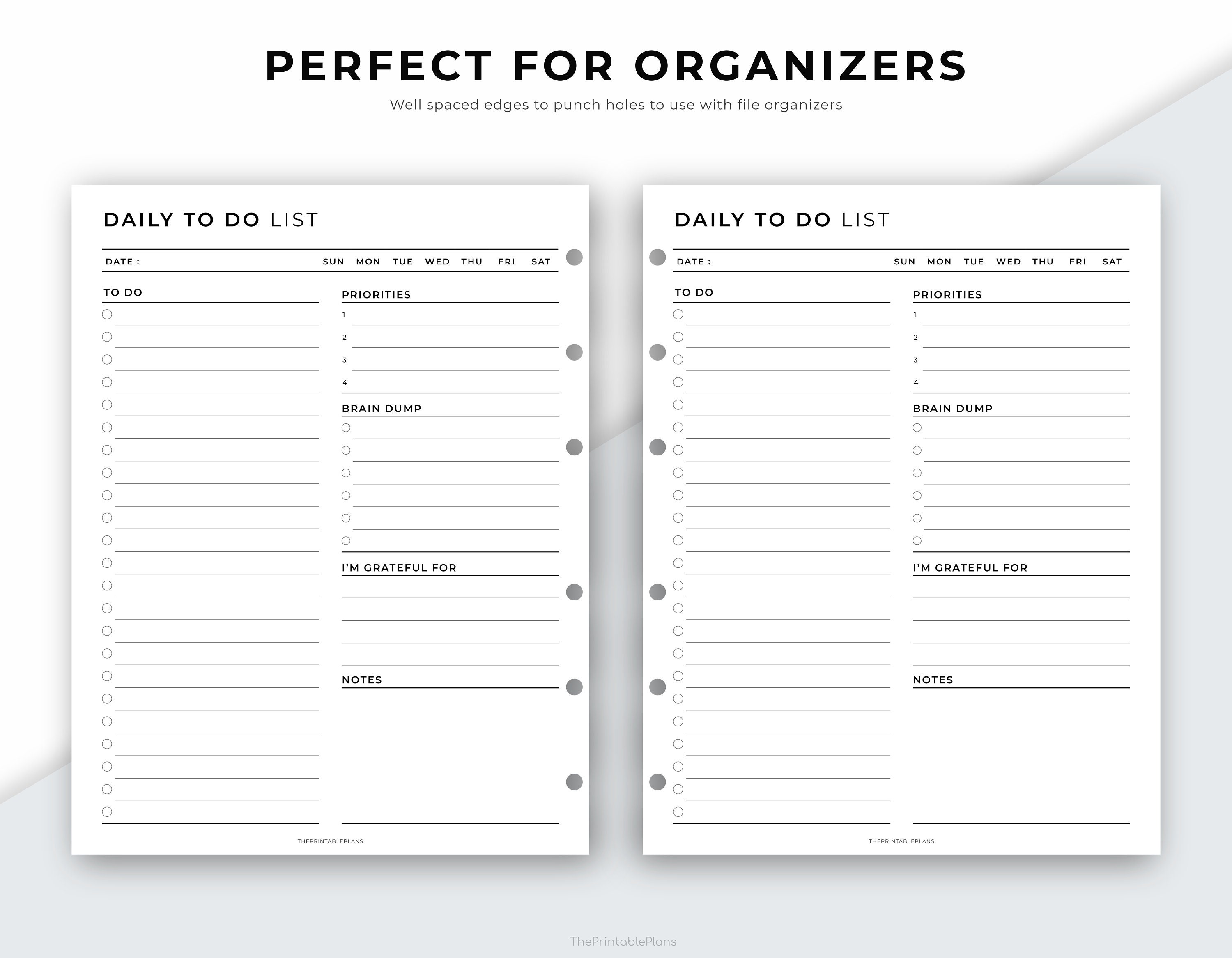 Printable Daily to Do List, Printable Daily Task List, Daily Checklist ...