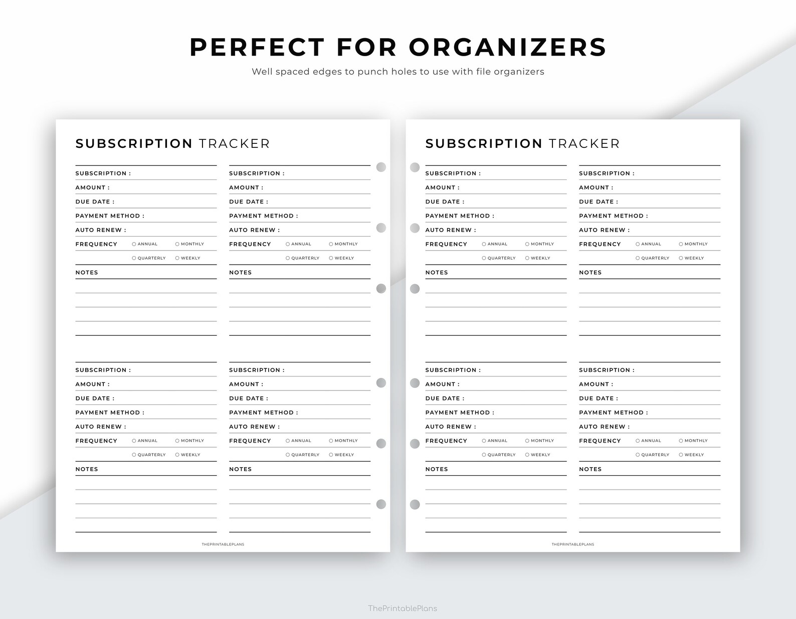 Subscription Tracker Printable, Membership Tracker, Subscription ...