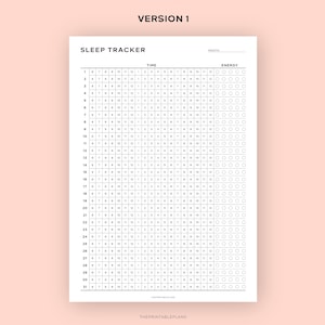 Sleep Tracker Printable, Sleep Quality Journal, Monthly Sleep Log ...