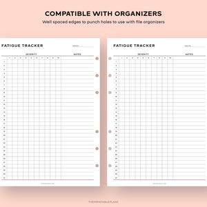 Monthly Fatigue Tracker Printable, Track Daily Fatigue Severity, Health ...