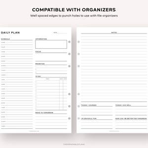 Daily Planner Printable, Hourly Planner, Daily Goal Planner, 30 Minute ...