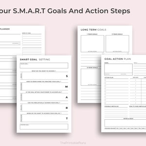Printable Goal Planner Bundle Daily Weekly Monthly Quarterly - Etsy