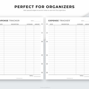Expense Tracker, Spending Tracker, Expense Log, Purchase Log, Budget ...