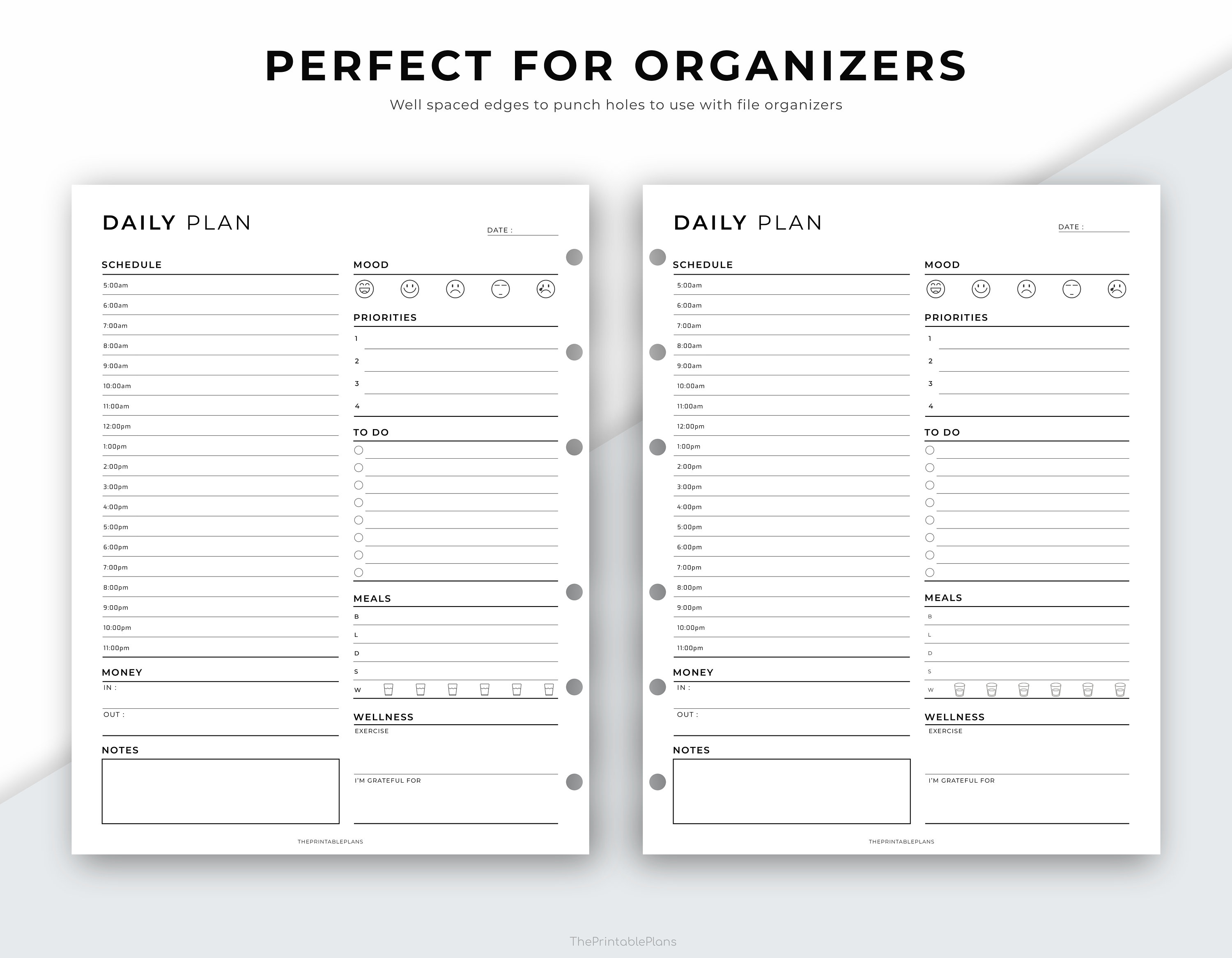 Daily Planner Printable Daily Agenda Productivity Planner - Etsy