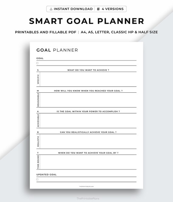 Smart Goal Setting Worksheet Pdf