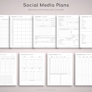 Printable Business Planner Bundle, Small Business, Product and Social ...