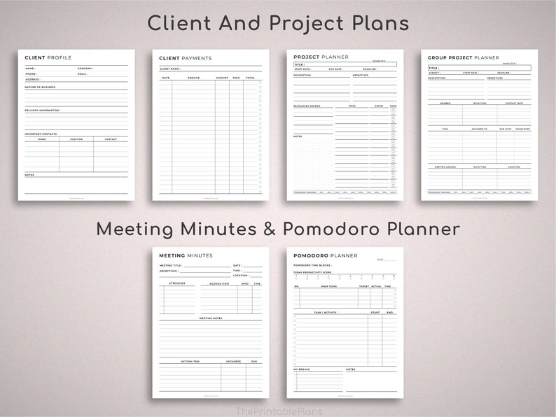 Printable Business Planner Bundle Small Business Product and - Etsy
