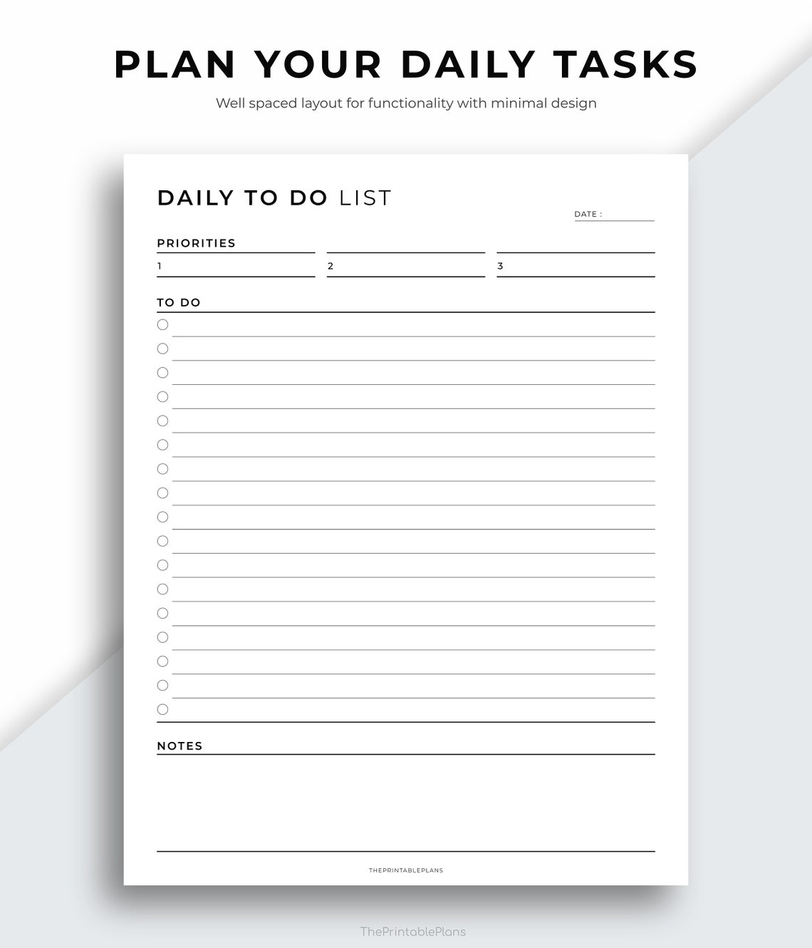 Printable Daily to Do List Daily Checklist Daily Routine - Etsy