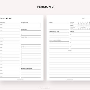 Daily Planner Printable, Hourly Planner, 30 Minute Schedule, Time ...