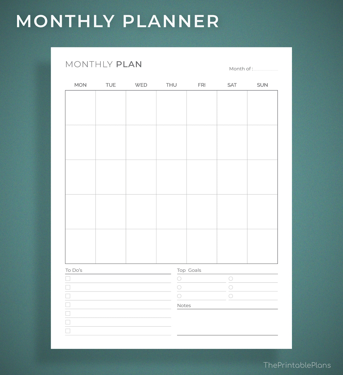 Planificateur imprimable quotidien / hebdomadaire / mensuel - Etsy Canada