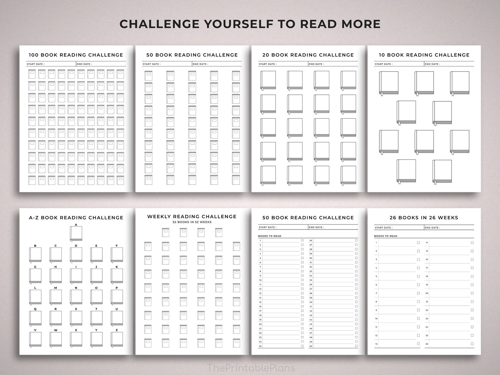 Reading Planner Bundle Printable Reading Journal Reading - Etsy