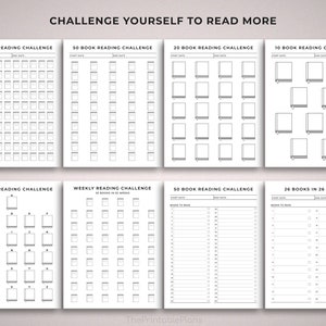 Reading Planner Bundle Printable, Reading Journal Printable, Reading ...