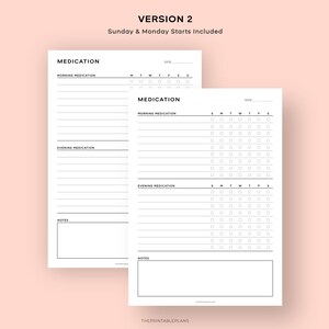 Medication Tracker Printable, Daily Medication Log, Medication Intake ...