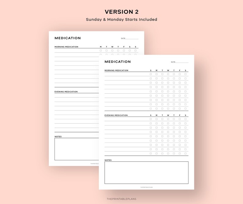 Medication Tracker Printable, Daily Medication Log, Medication Intake ...