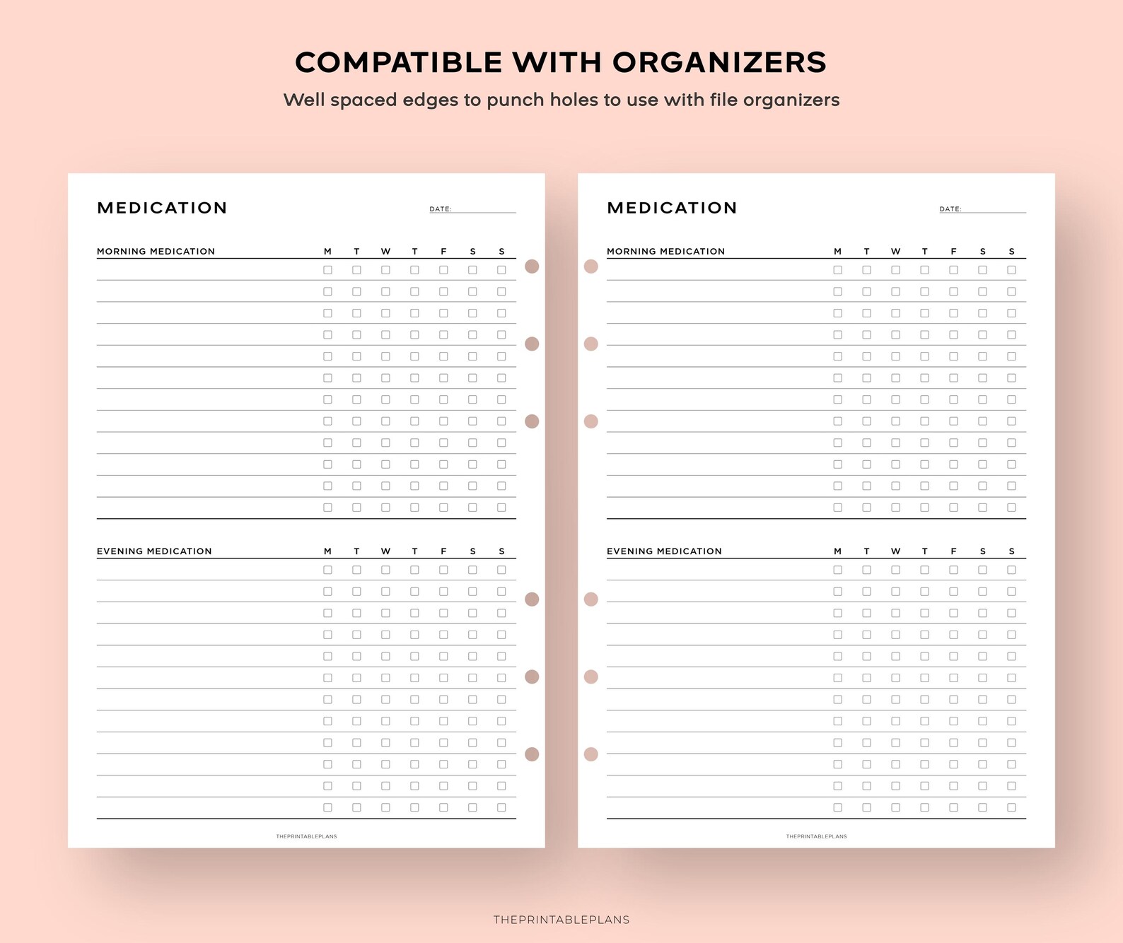 Medication Tracker Printable, Daily Medication Log, Medication Intake ...