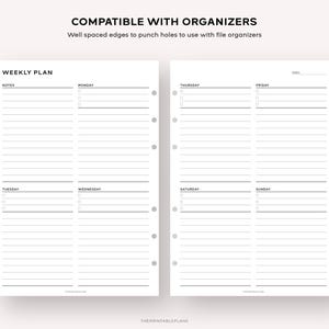 Weekly Planner on Two Pages, Weekly Schedule Organizer, to Do List ...