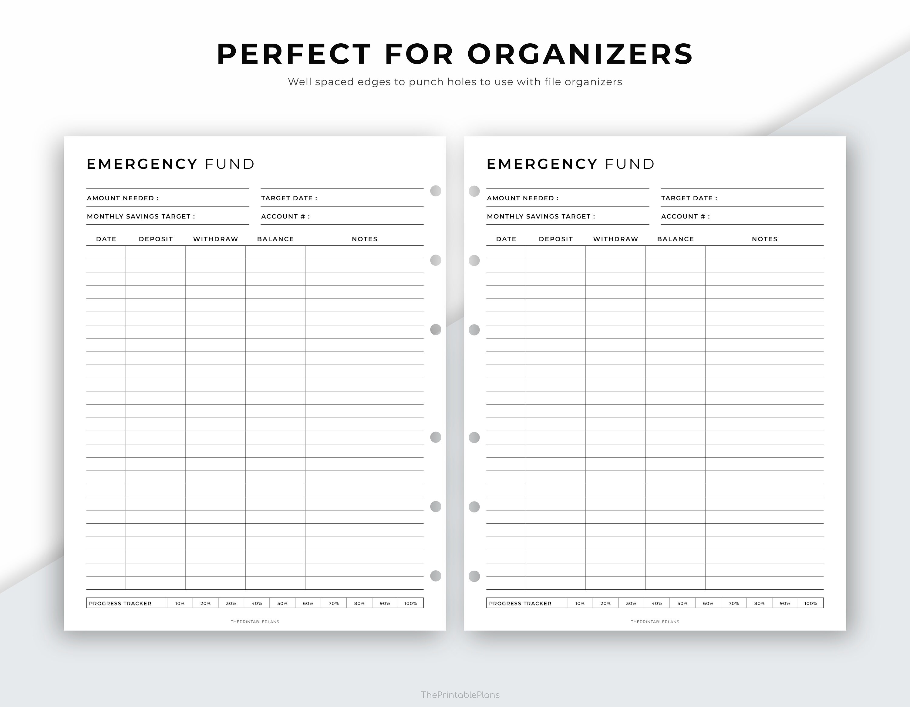 Emergency Fund Tracker Printable, Emergency Fund Challenge, Emergency ...