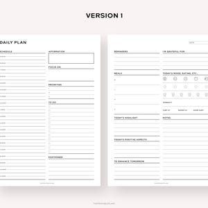Daily Planner Printable, Hourly Planner, 30 Minute Schedule, Time ...