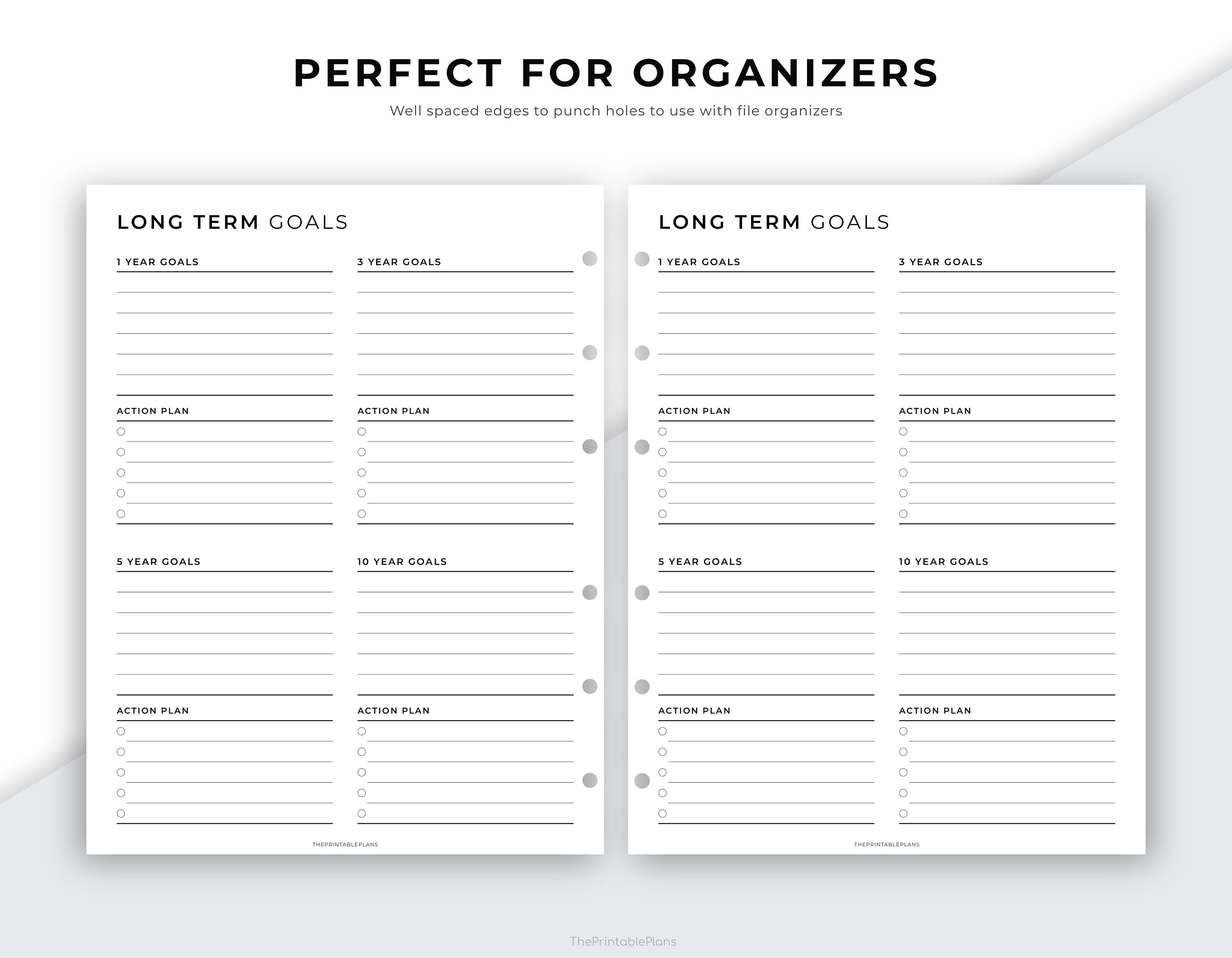 Long Term Goal Planner Printable, Goal Setting, Productivity Planner ...