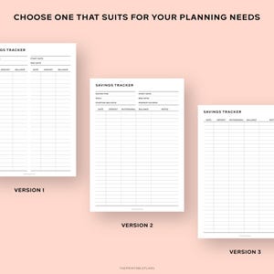 Savings Tracker Printable, Savings Challenge Printable, Saving Goal ...