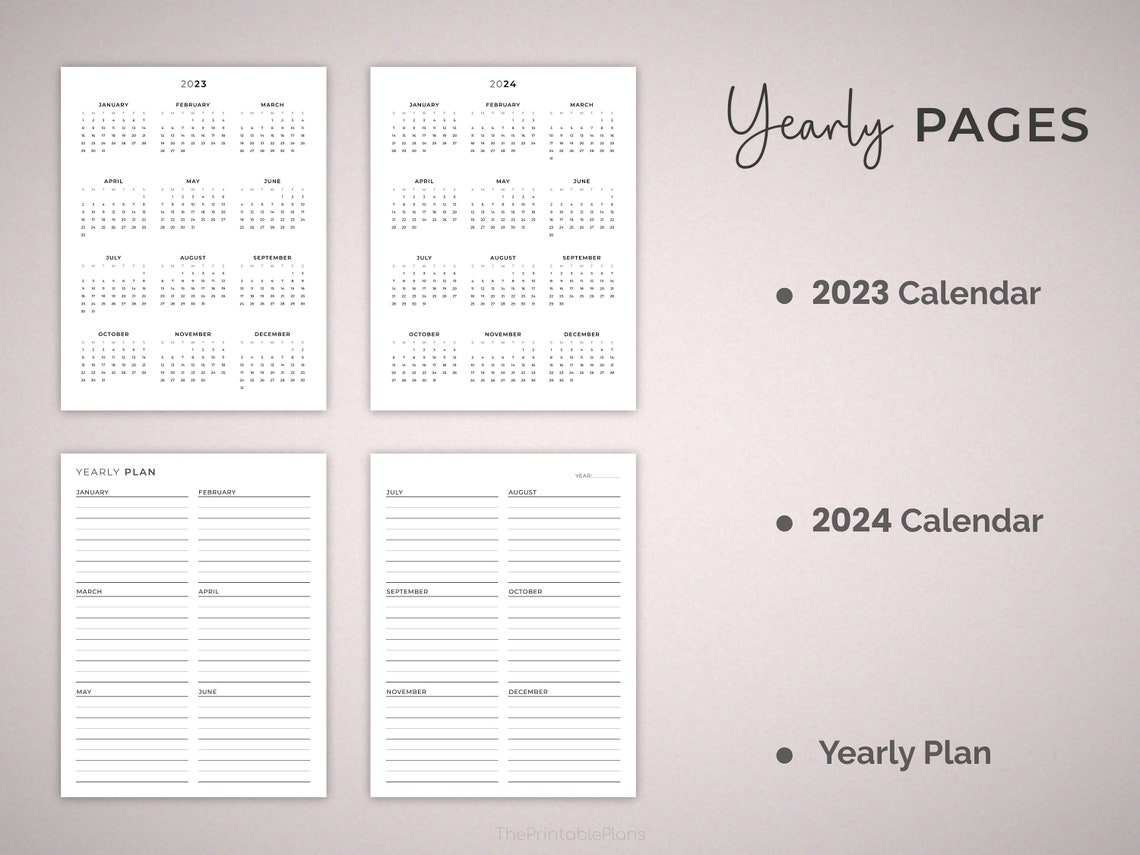 Printable Planner Personal Planner Bundle Daily Weekly - Etsy