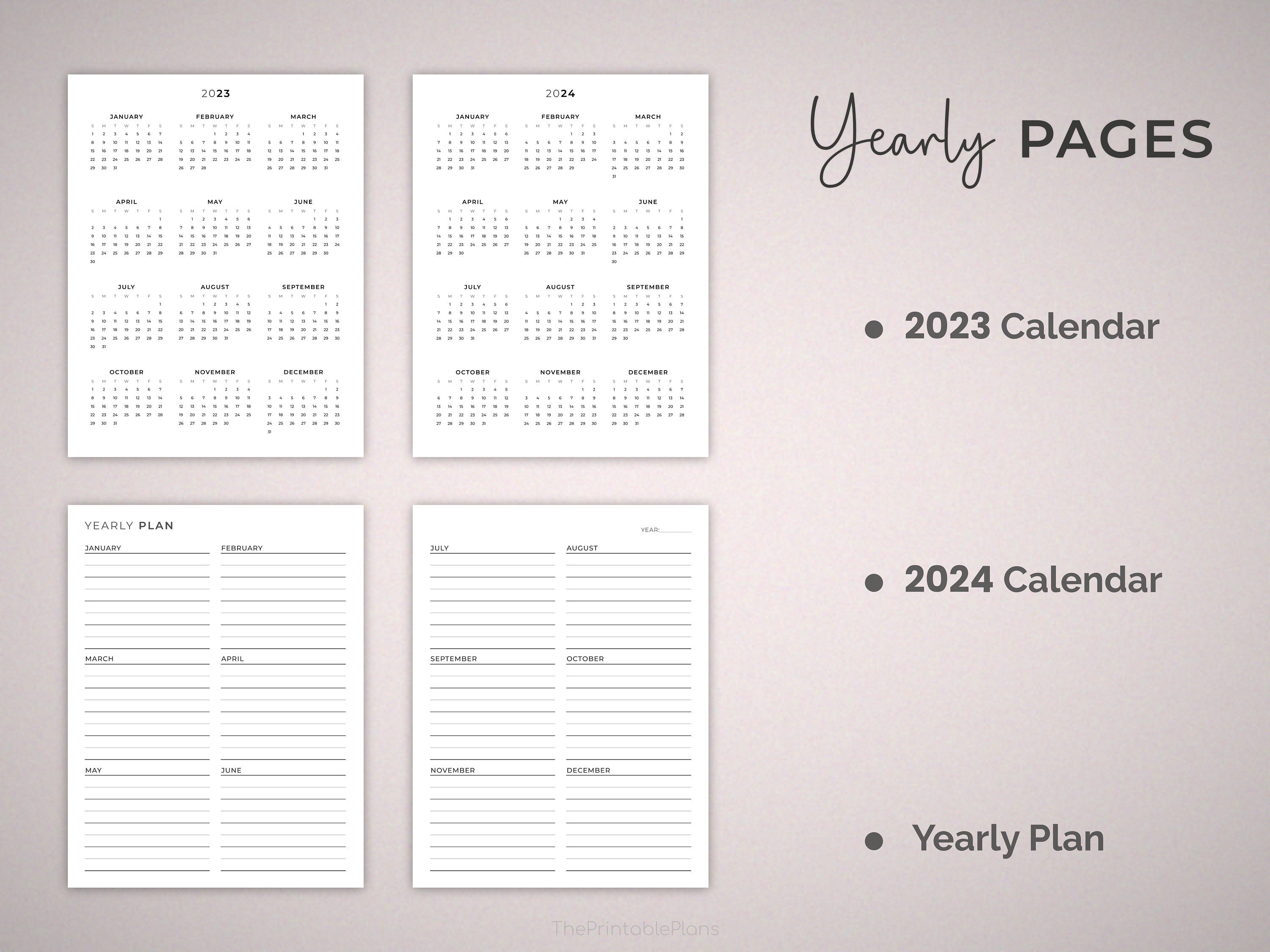 Printable Planner Personal Planner Bundle Daily Weekly - Etsy