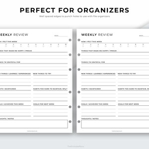 Weekly Review Printable, Weekly Reflection, Weekly Evaluation, Weekly ...