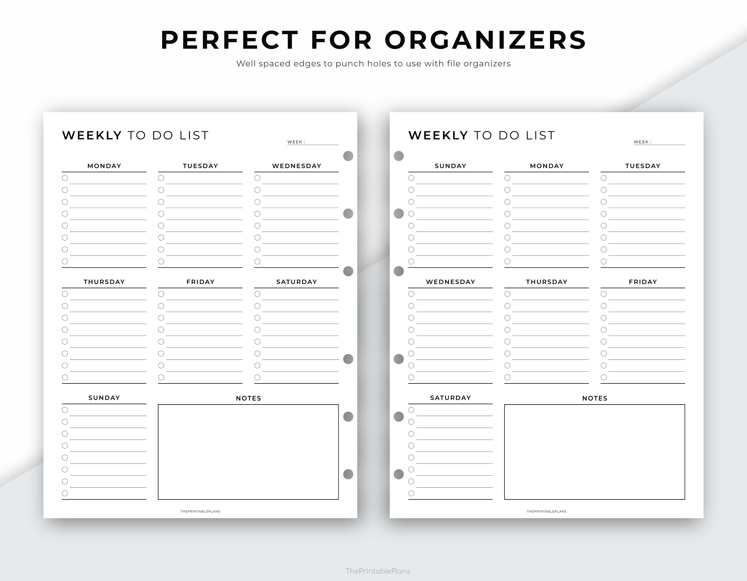 Weekly to Do List Printable Weekly Task List Weekly - Etsy