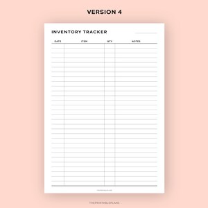 Inventory Tracker Printable, Inventory Management Form, Inventory Sheet, Small Business ...