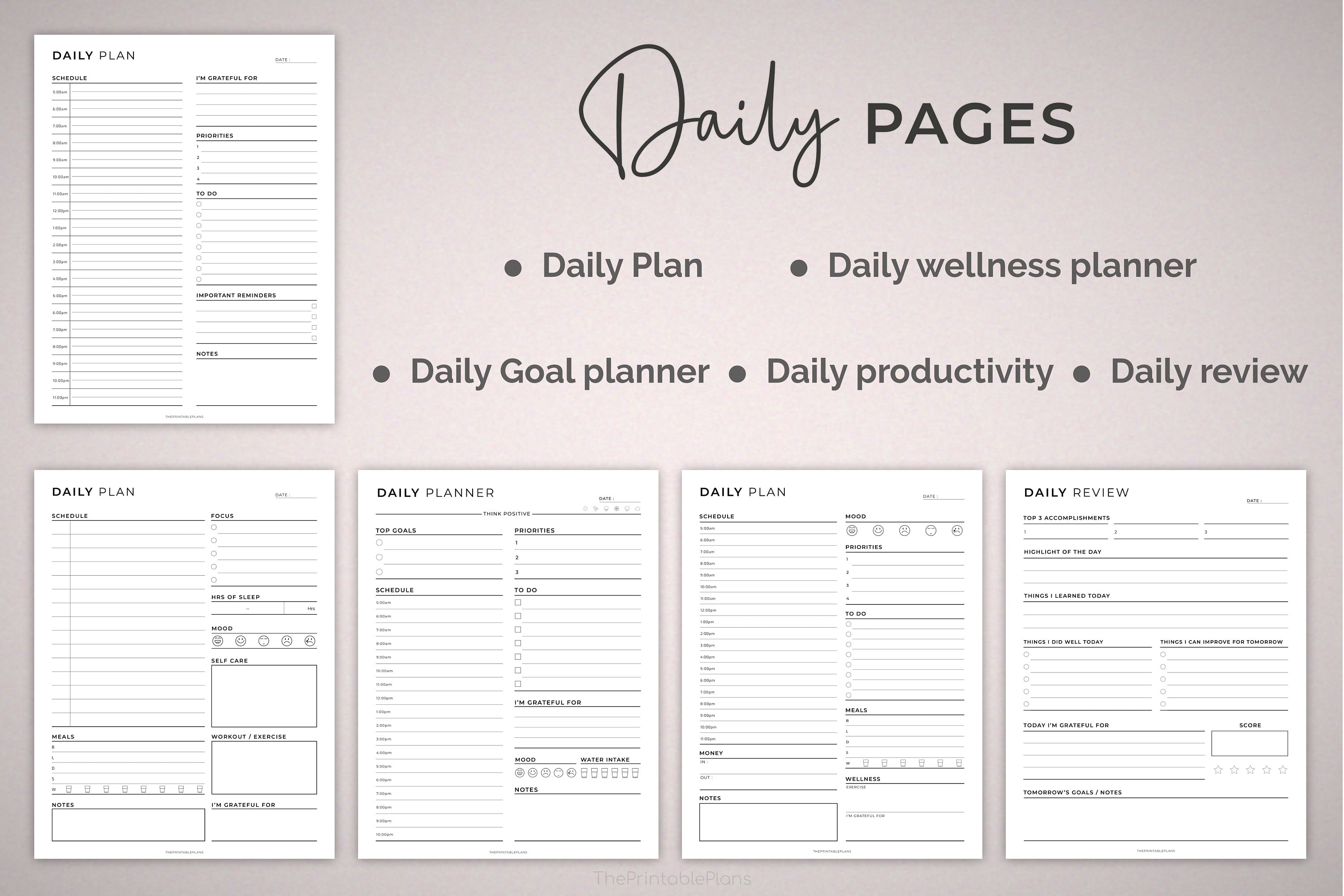 Planificador imprimible paquete de planificador personal - Etsy México