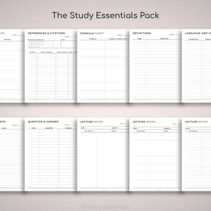 Printable Planner, Printable Student Planner Bundle, Study Planner ...
