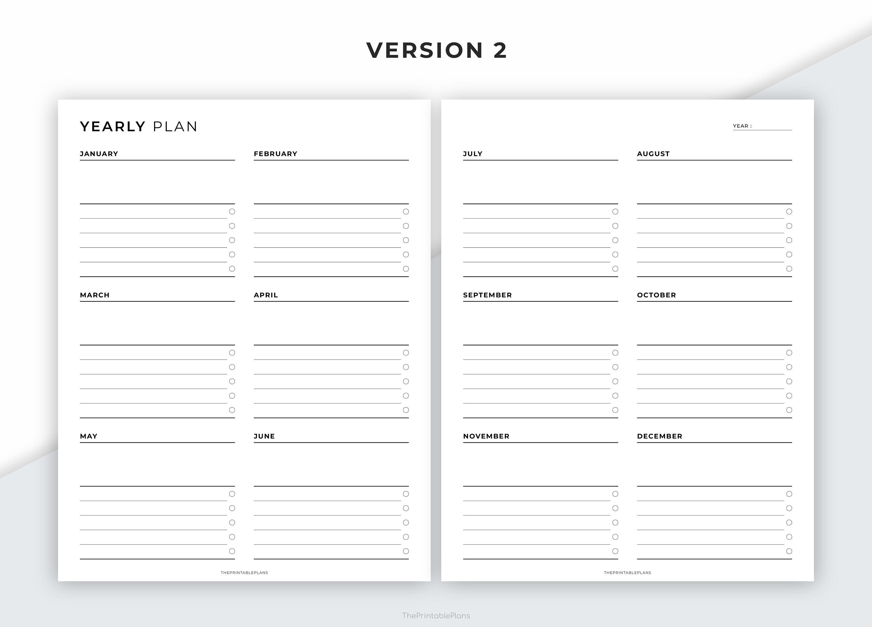 Yearly Goal Planner Printable Goal Setting Goal Planning - Etsy