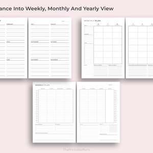 Printable Goal Planner Bundle Daily Weekly Monthly Quarterly - Etsy