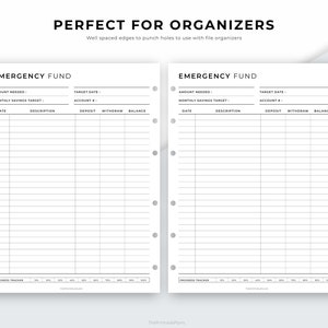 Emergency Fund Tracker Printable, Emergency Fund Challenge, Emergency ...