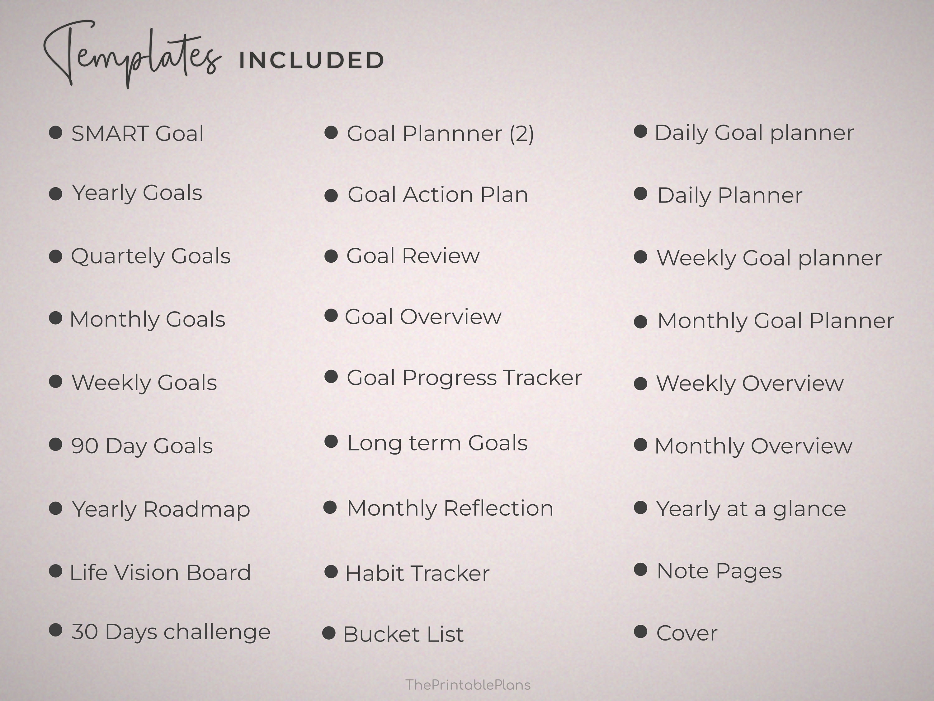 Printable Goal Planner Bundle Daily Weekly Monthly - Etsy Australia