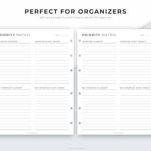 Priority Matrix Printable, Decision Matrix, Eisenhower Matrix, My ...