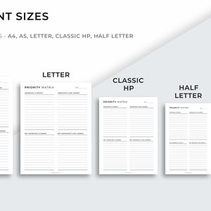 Priority Matrix Printable, Decision Matrix, Eisenhower Matrix, My ...