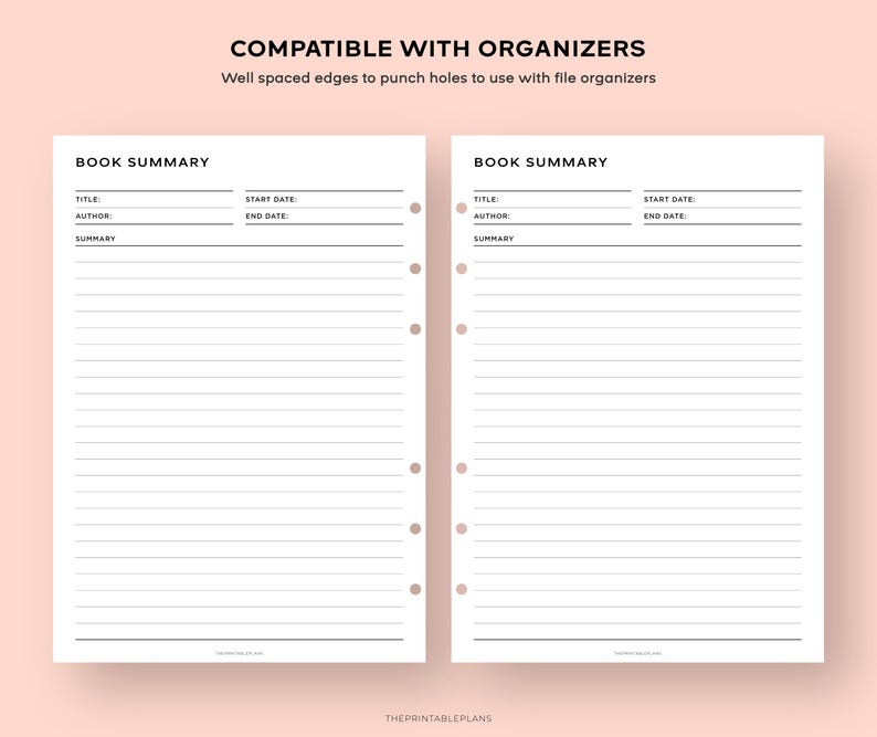 Book Summary Printable, Reading Summary Template, Reading Journal, A4 ...