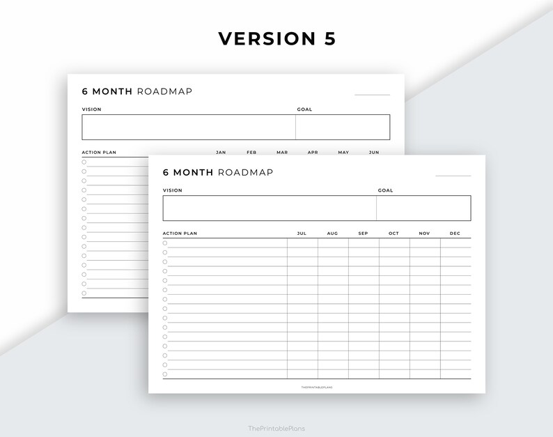 Goal Roadmap Printable, Goal Setting, Goal Action Plan, Project Yearly ...