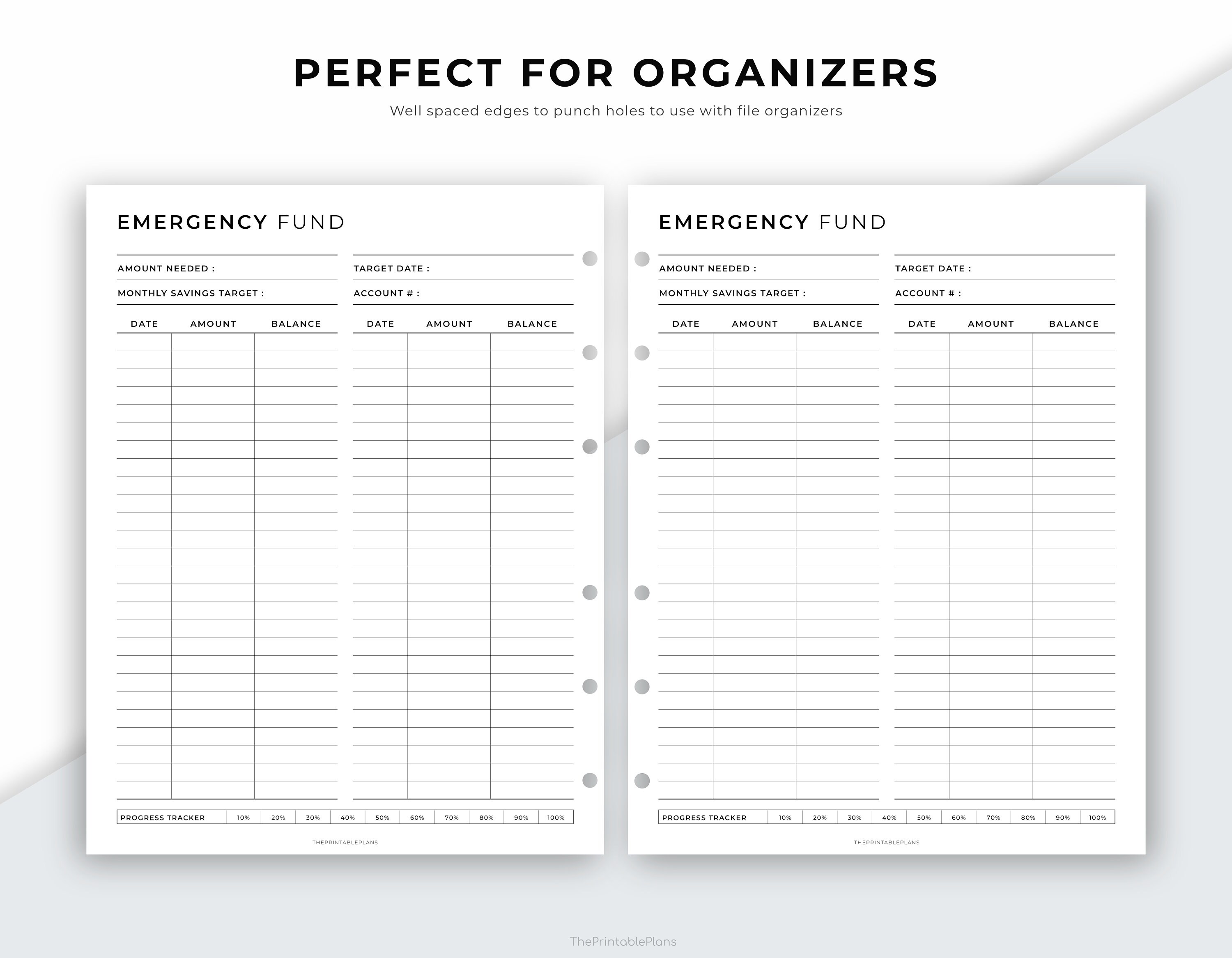 Emergency Fund Tracker Printable Emergency Fund Challenge - Etsy