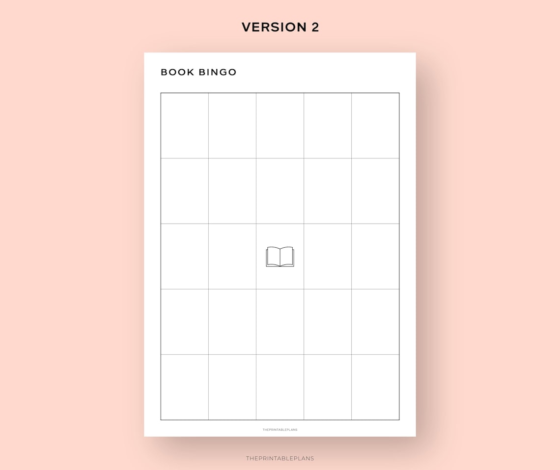 Book Bingo Template Printable, Reading Bingo Sheets, Reading Challenge ...