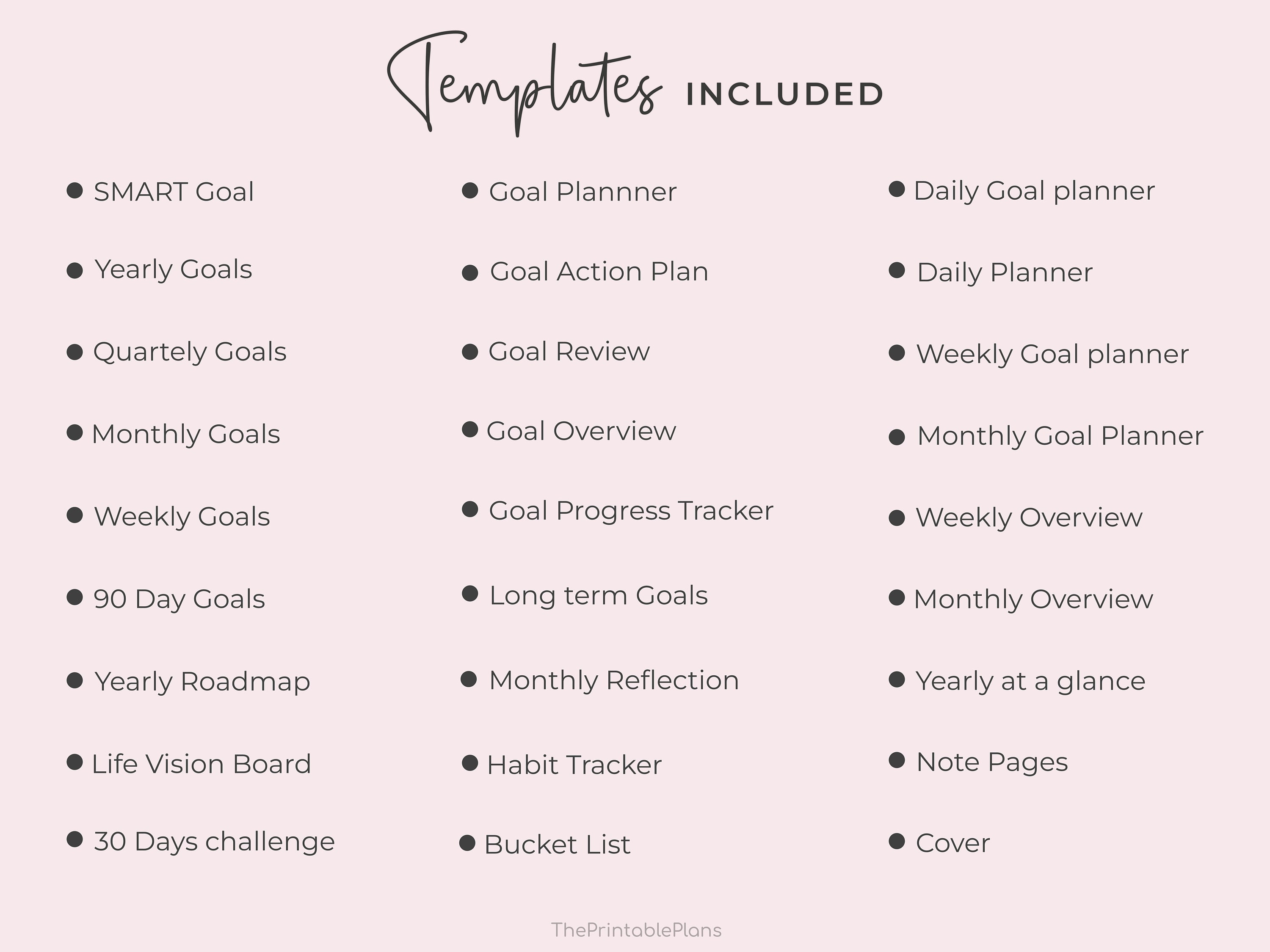 Printable Goal Planner Bundle Daily Weekly Monthly Quarterly - Etsy UK