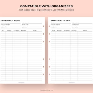 Emergency Fund Tracker Printable, Emergency Fund Challenge, Emergency ...