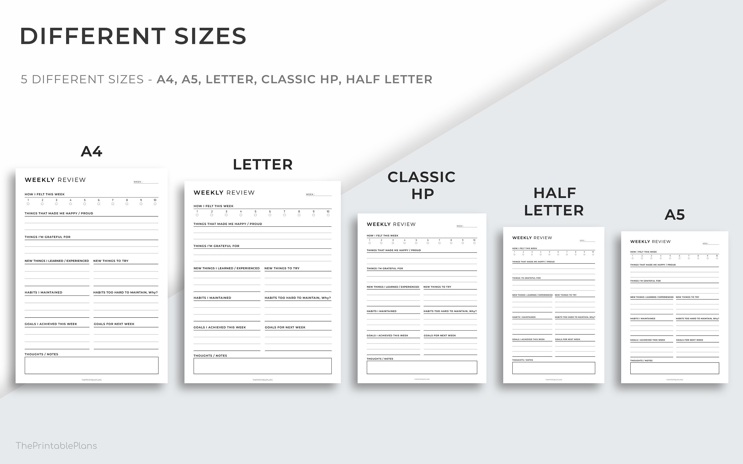 Weekly Review Printable, Weekly Reflection, Weekly Evaluation, Weekly ...