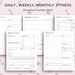 Printable Health and Fitness Planner Bundle, Fitness Journal, Diet ...
