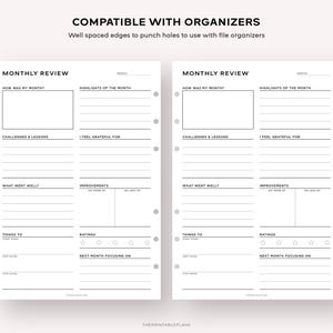 Monthly Review Printable, Monthly Reflection, Monthly Evaluation ...