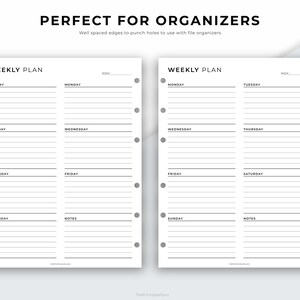 Weekly Organizer Printable, Weekly Schedule, Weekly Planner Printable ...