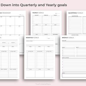 Printable Goal Planner Bundle Daily Weekly Monthly Quarterly - Etsy