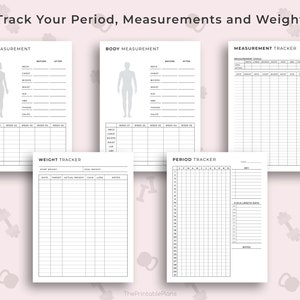 Printable Health and Fitness Planner Bundle, Fitness Journal, Diet ...