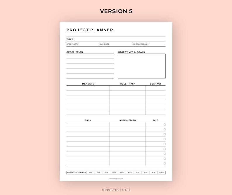 Project Planner Printable, Group Project Tracker, Team Project, Project ...